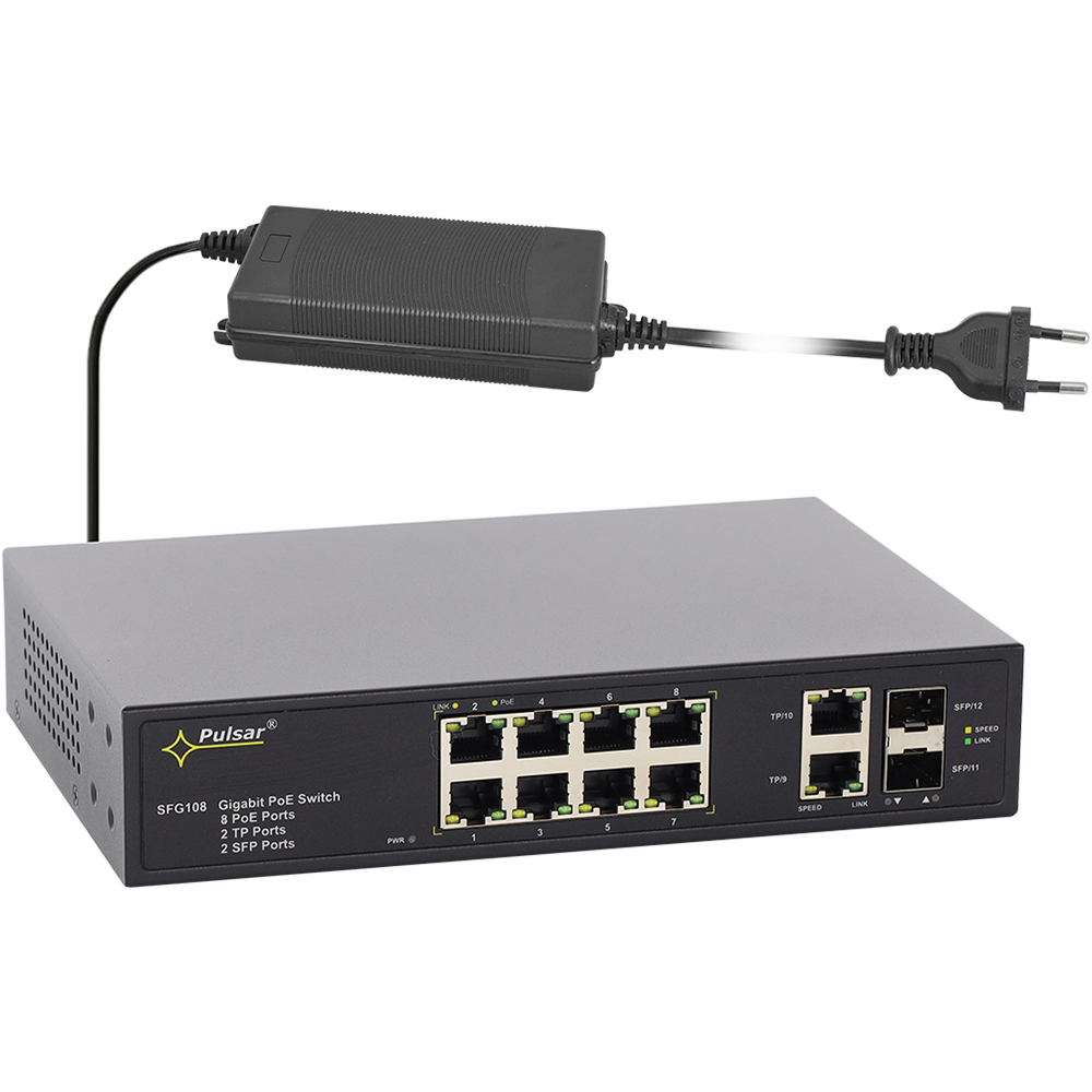Pulsar PoE-Switch SFG108-90W